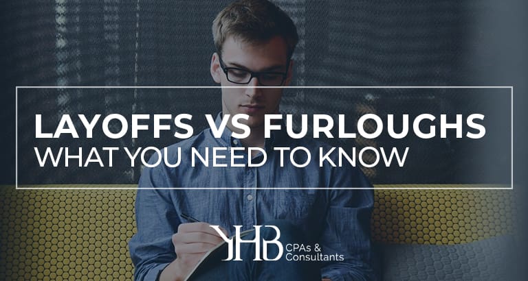What are the key distinctions between layoffs and furloughs?